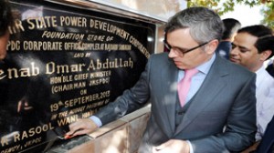 Chief Minister, Omar Abdullah laying foundation stone of JKSPDC complex ...