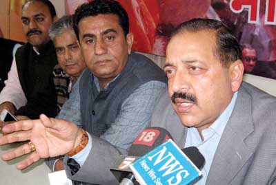 Congress unnerved by BJP campaign: Dr Jitendra - Daily Excelsior