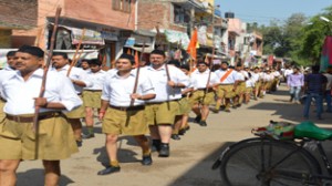 RSS takes out Path Sanchalan at R S Pura - Daily Excelsior