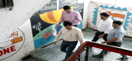 Vigilance team at TSO office Kathua during raid on Thursday. -Excelsior ...