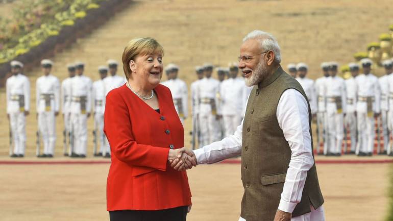 Modi, Merkel hold 5th Indo-German Inter-Governmental Consultations ...