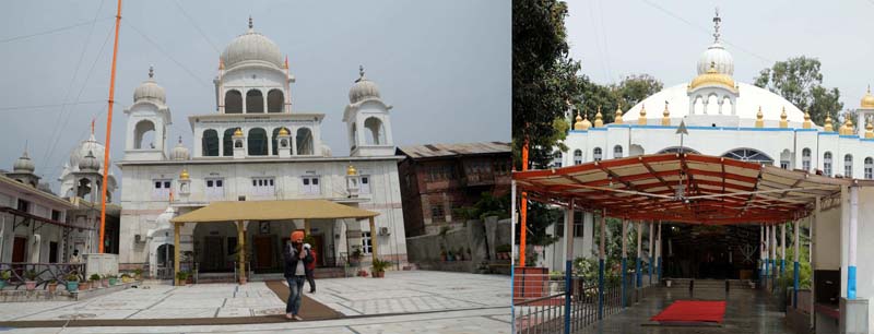 A deserted view of Chhatti Padshahi Gurdwara, Srinagar (left) and ...