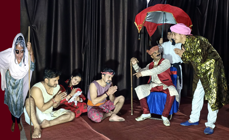 Artists of Palthyar Nehru Youth Club staging the play ‘Baba Jitto ...