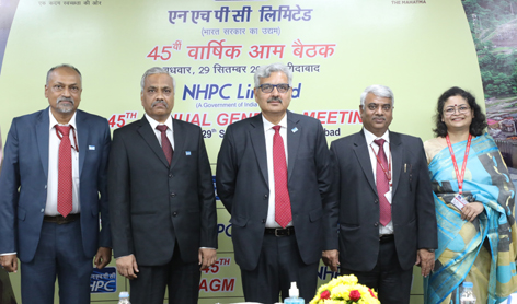 AK Singh, CMD, NHPC along with YK Chaubey, Director (Technical), RP ...