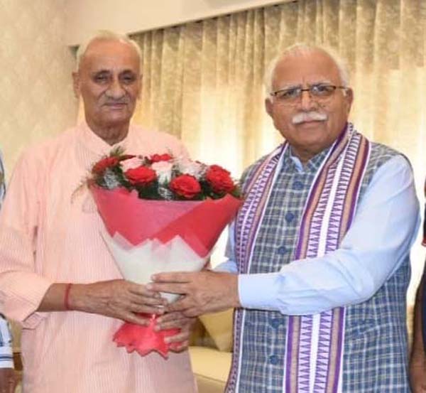Kuldeep Raj Gupta calls on Manohar Lal Khatter - Jammu Kashmir Latest ...