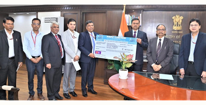 NHPC pays interim dividend of Rs 997.75 crore to GoI for FY 23 - Daily ...