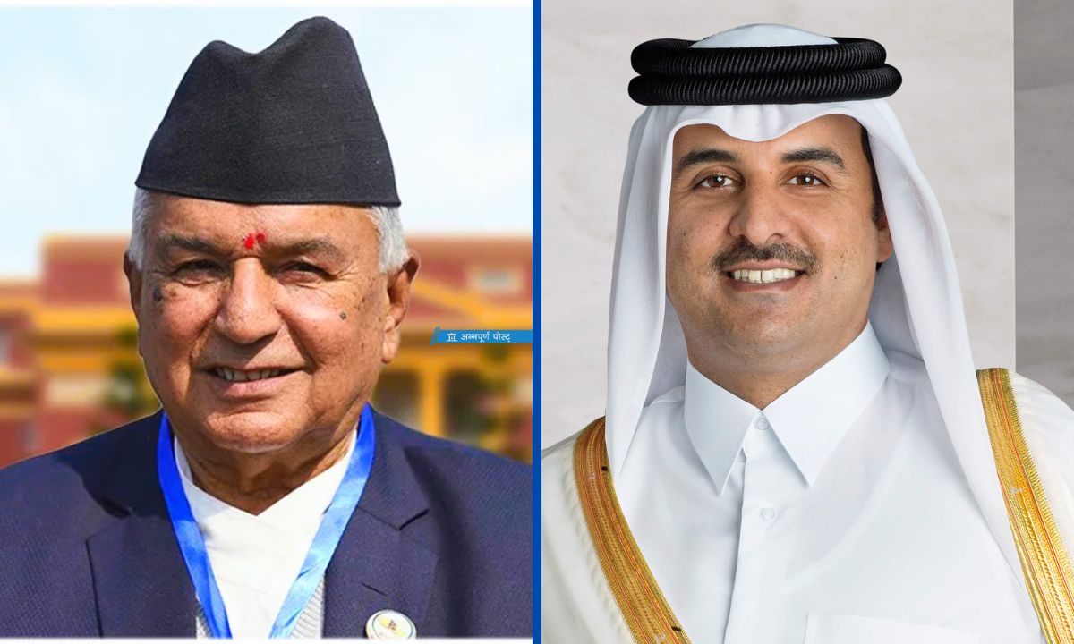 Amir of Qatar Al Thani and Nepal President Paudel discuss ways to boost ...