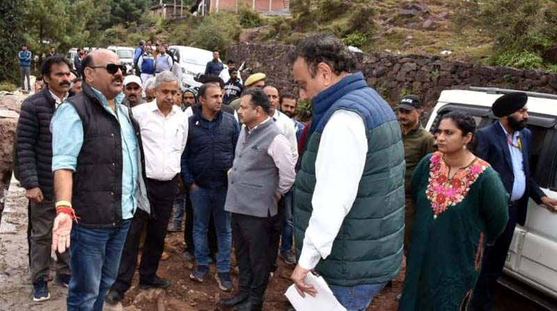 DyCM during tour of Panchari. - Daily Excelsior