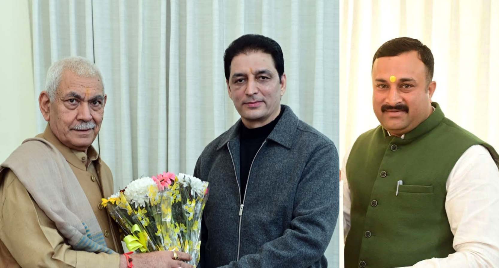 Shakti Parihar, Rohit Shastri call on LG - Daily Excelsior