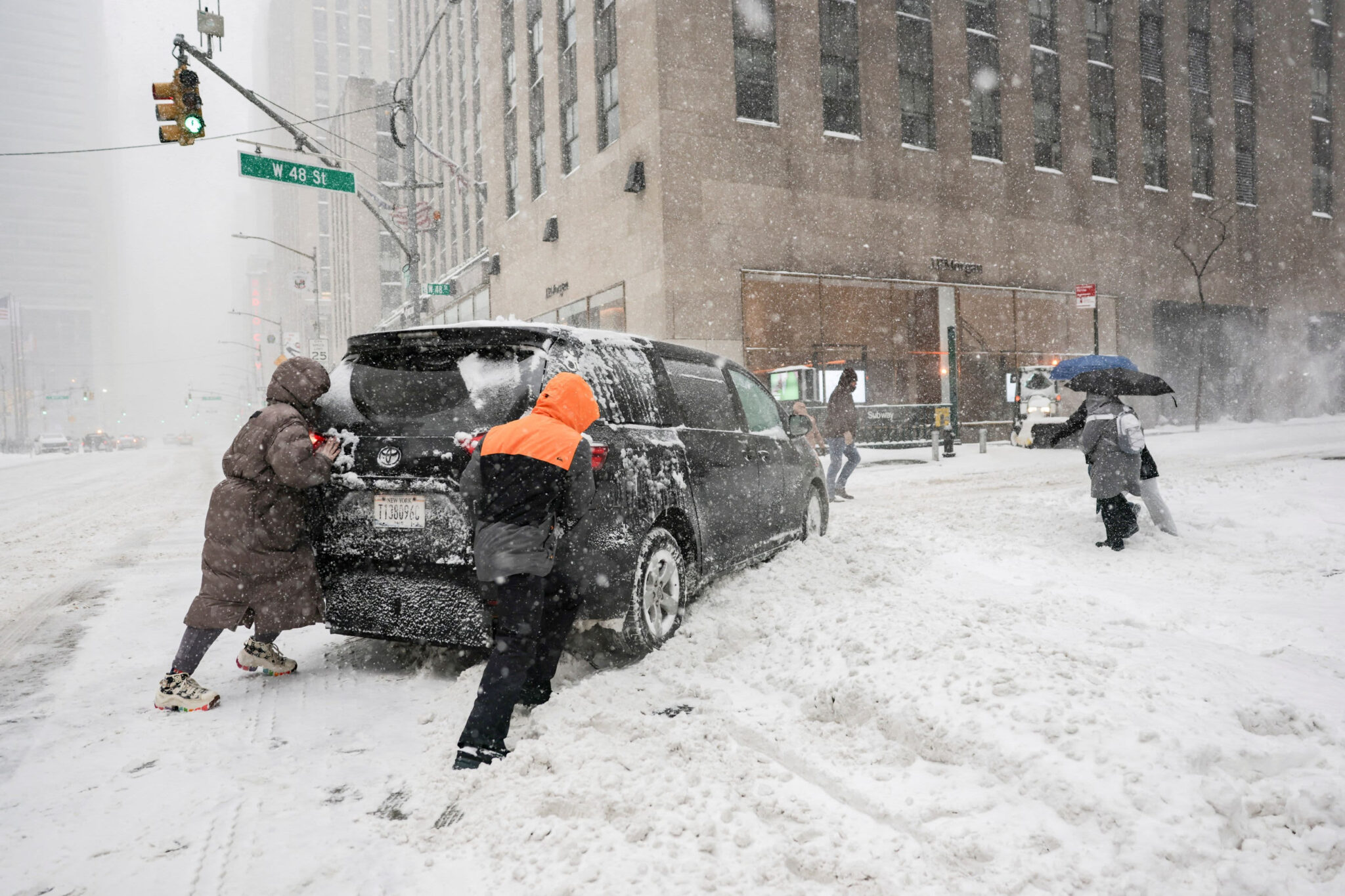 Northeast US sees more snow from tail end of colossal winter storm, at ...
