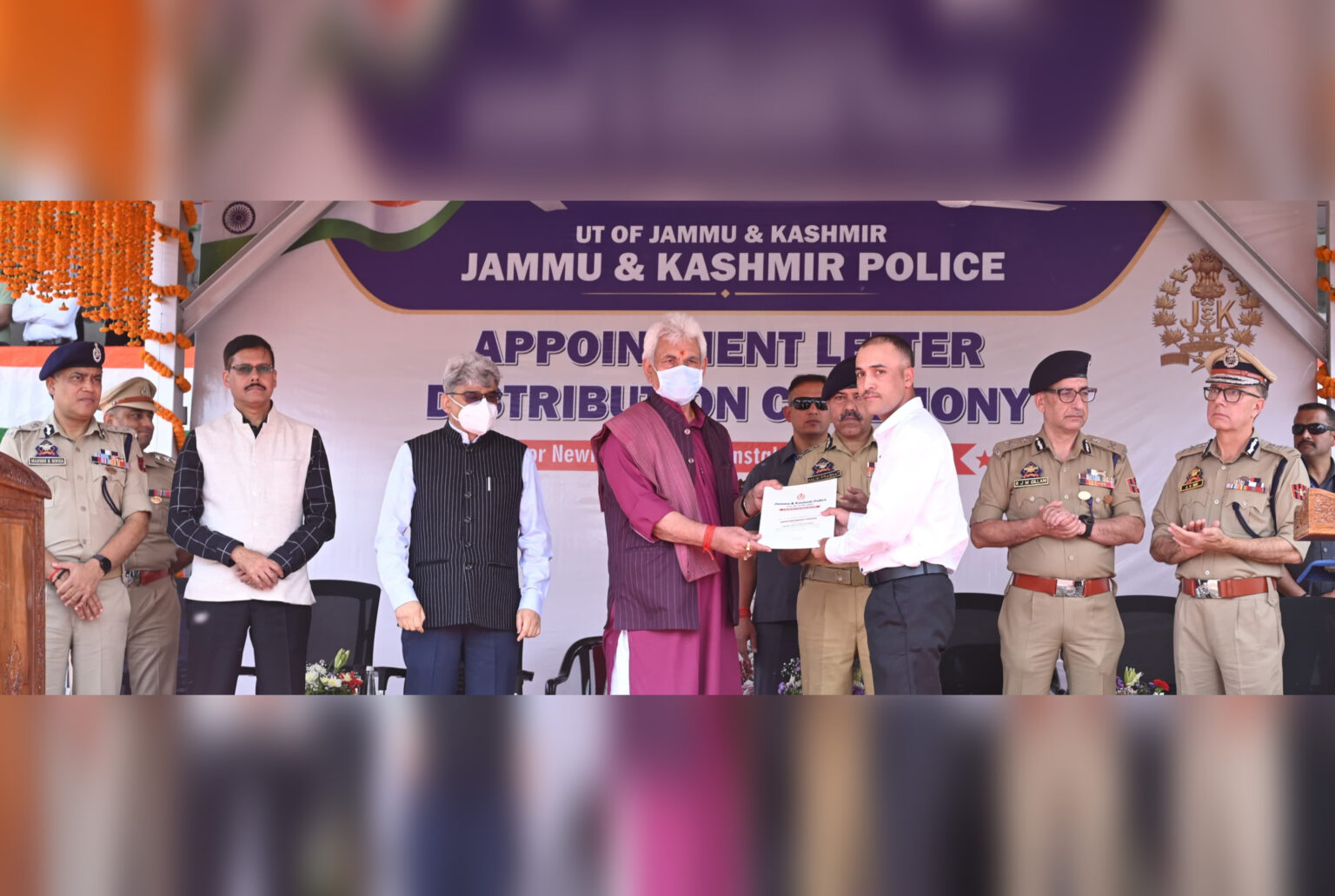 LG Manoj Sinha Hands Over Appointment Letters To Newly Recruited ...