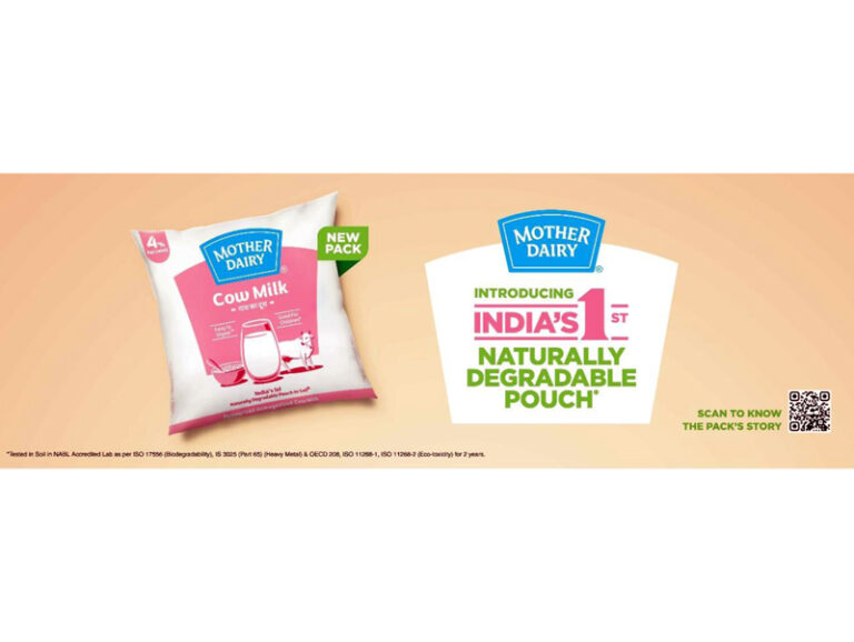 Mother Dairy launches new naturally degradable milk pouches - Daily ...